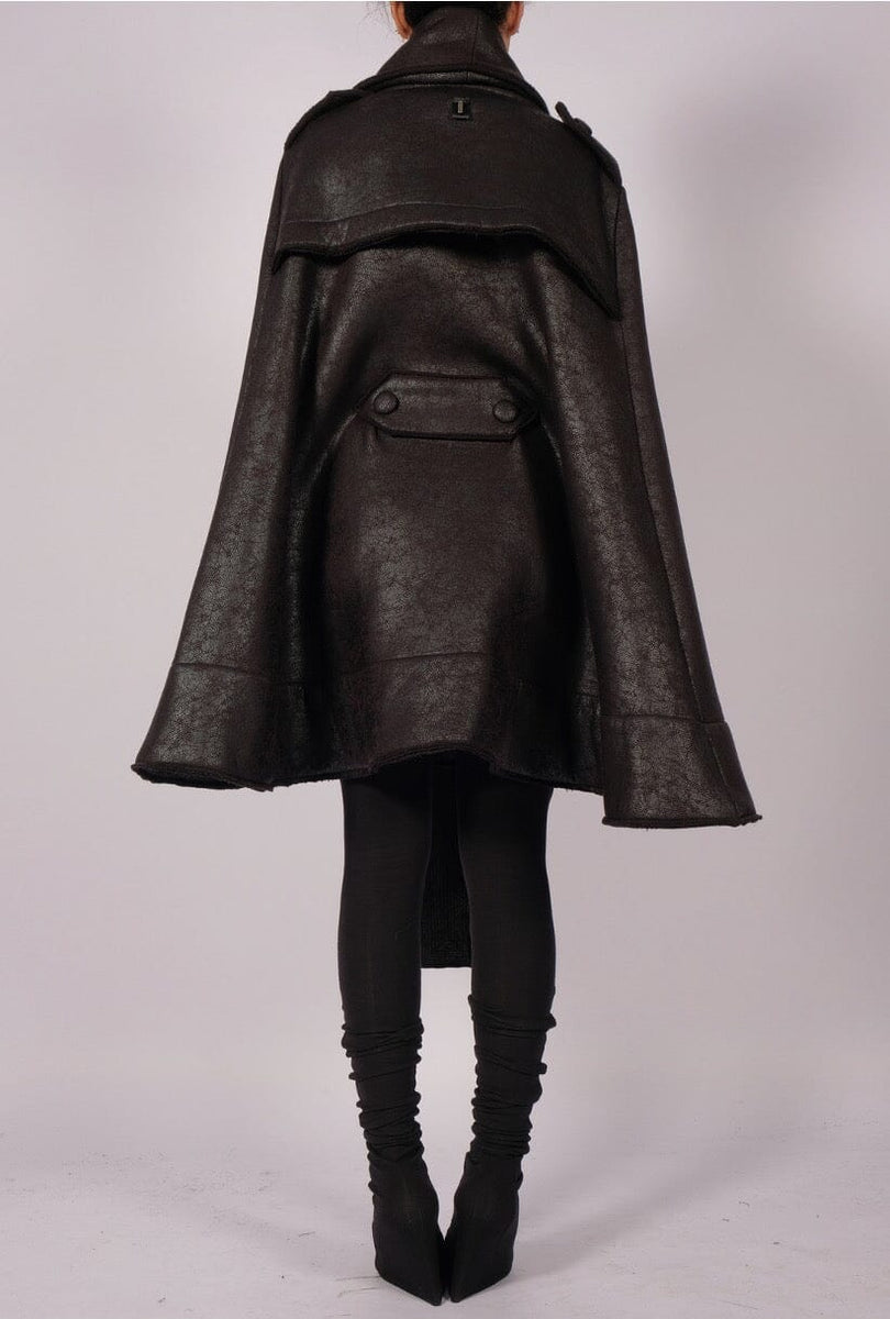 Leather Effect Cape – David's Road US