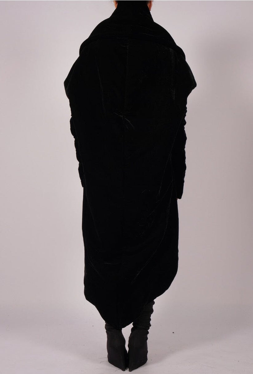 Padded Velvet Round Coat – David's Road US