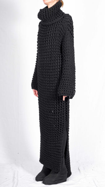Knitted Long Turtleneck Dress – David's Road US
