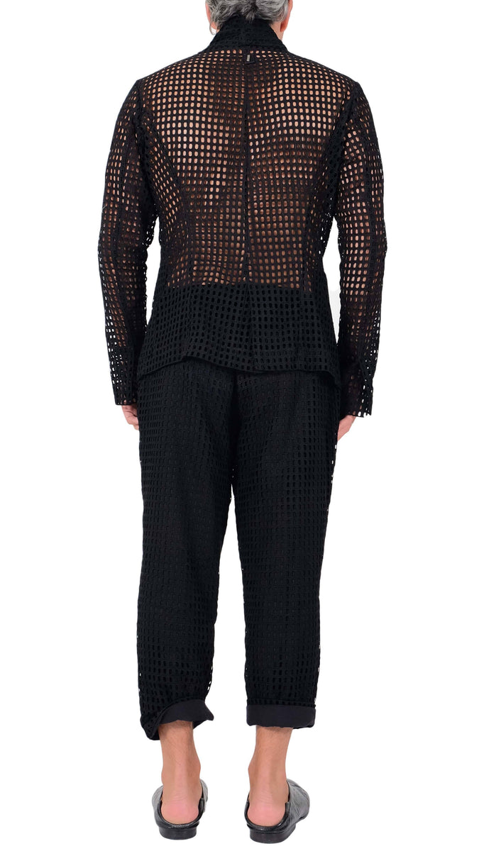 Laser Cut Transparent Net Blazer – David's Road US